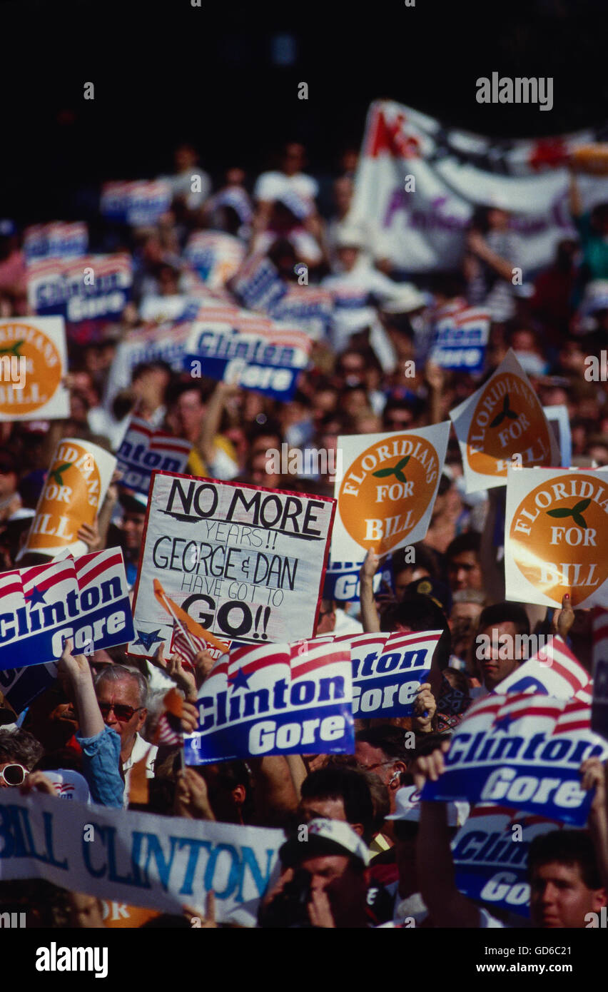 New York, USA, 16th July, 1992 The final day of the 1992 Democratic ...