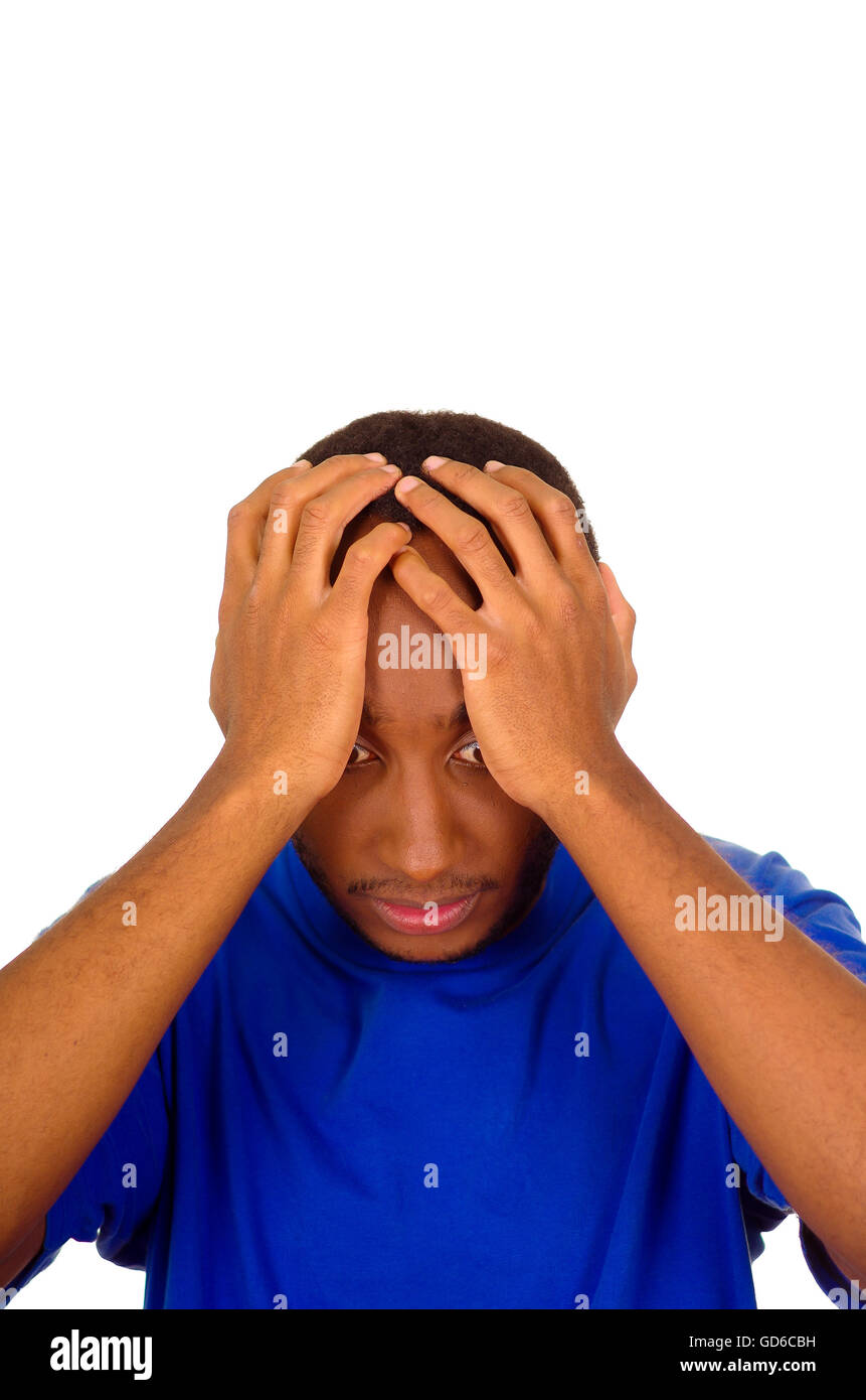 Stressed bald multi ethnic man hi-res stock photography and images - Alamy