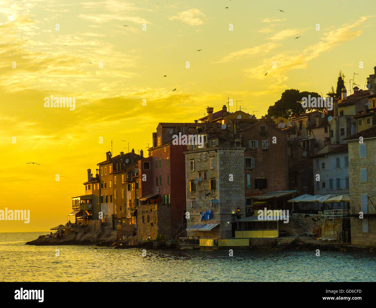 Rovinj,Croatia late day sunset,picture post card Stock Photo - Alamy