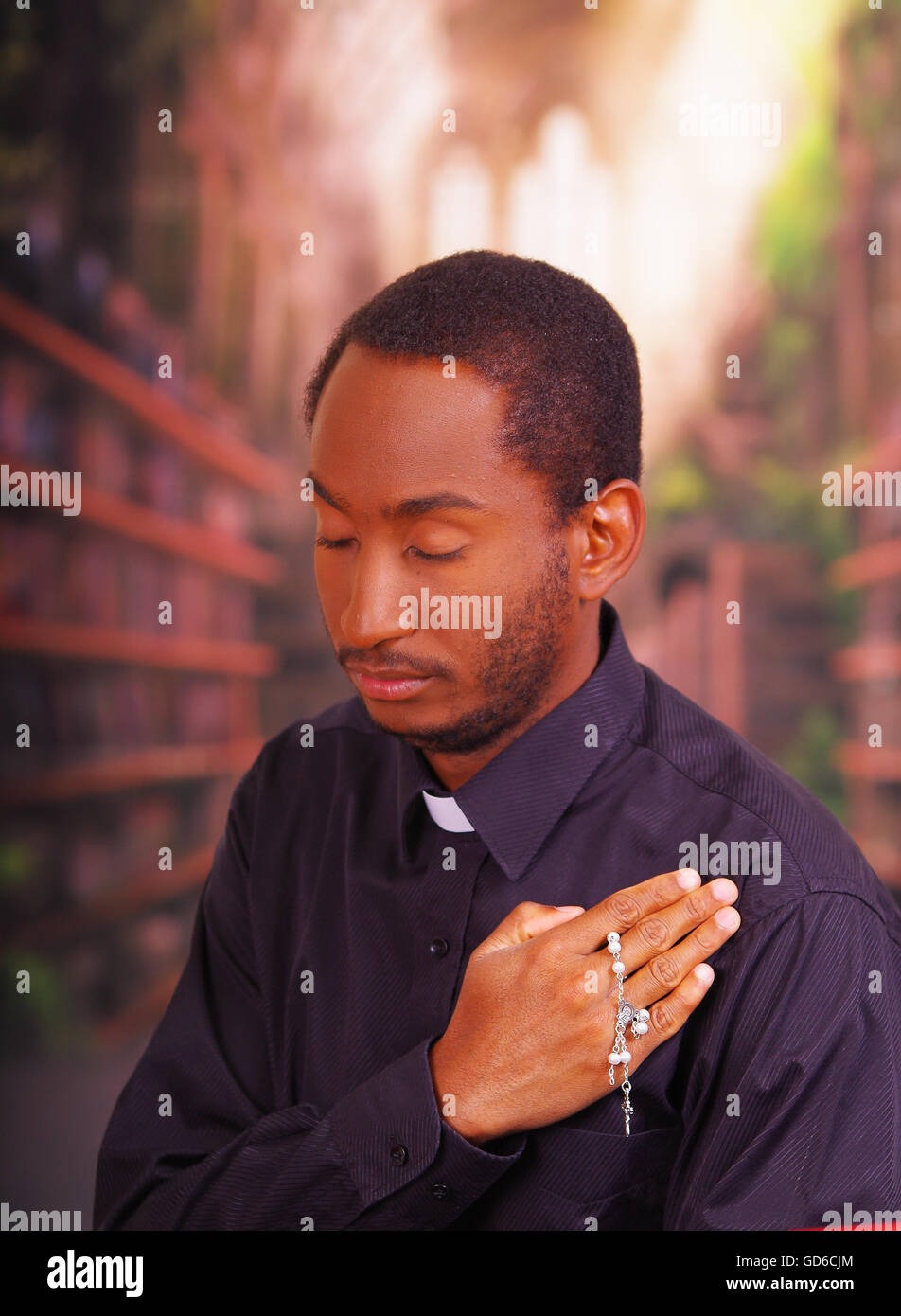 Man wearing clerical collar hi-res stock photography and images - Alamy