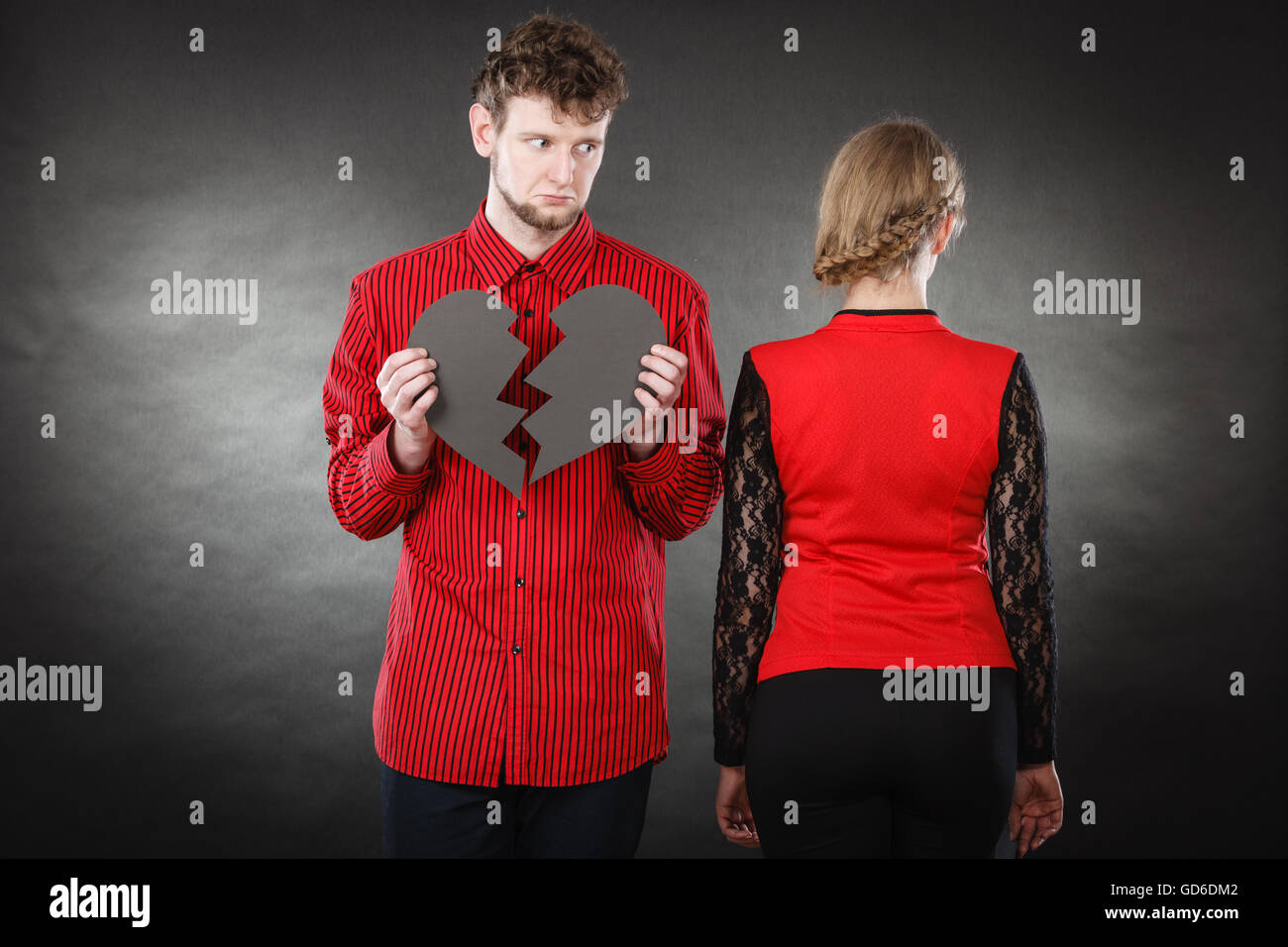 Divorce and separation concept. Couple have serious crisis in ...