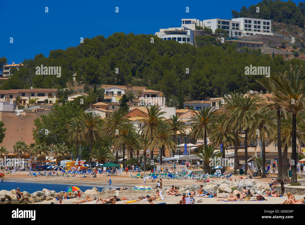 Soller, Beach port, Marina, Mallorca, Majorca, Balearic Islands ...