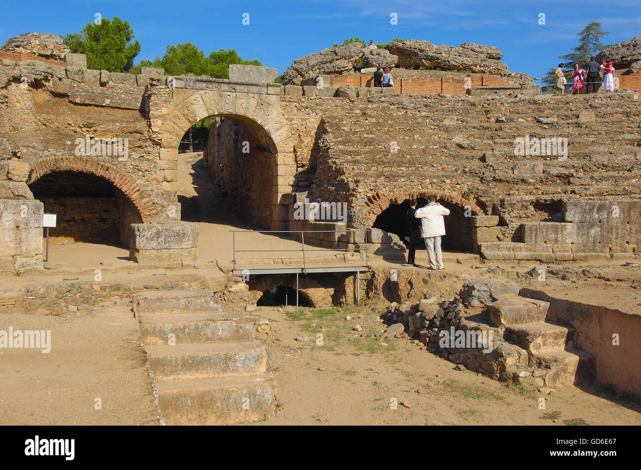 Roman amphitheatre, Merida, UNESCO World Heritage site, Badajoz ...