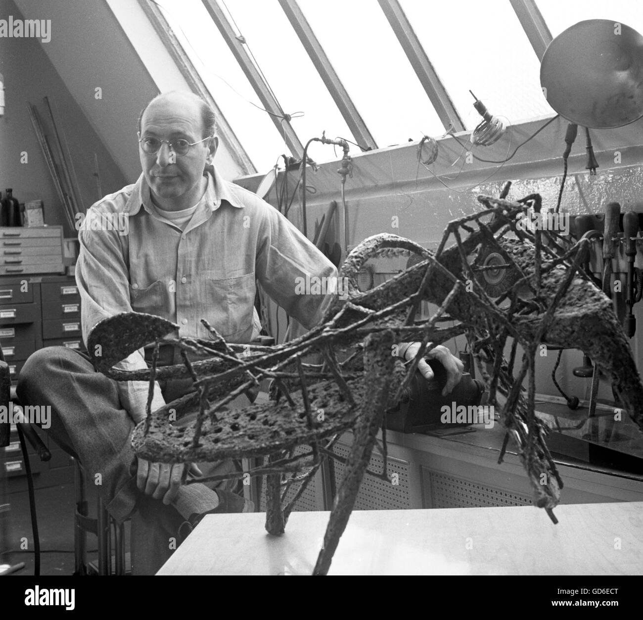 Herbert Ferber, sculptor, 1950 Stock Photo - Alamy