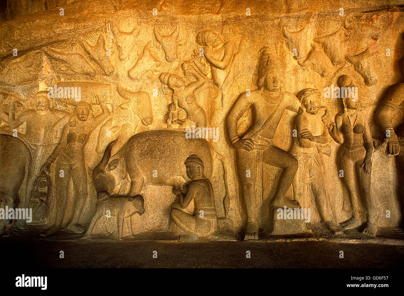 Varaha Cave carvings Stock Photo - Alamy