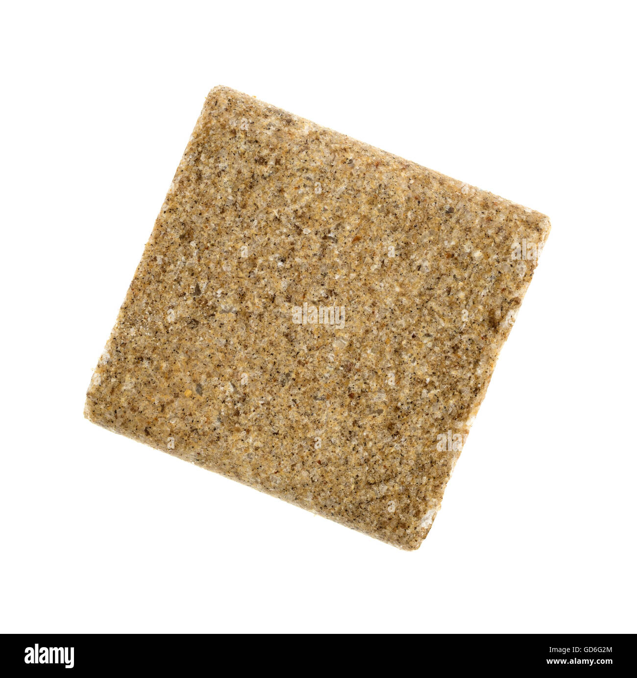Top view of a beef flavored bouillon cube isolated on a white ...