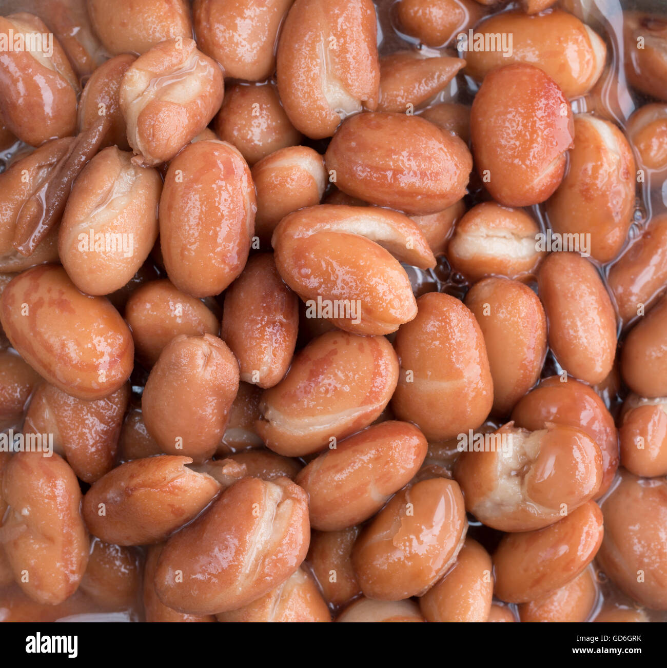 Very close view of shelled beans in liquid Stock Photo - Alamy