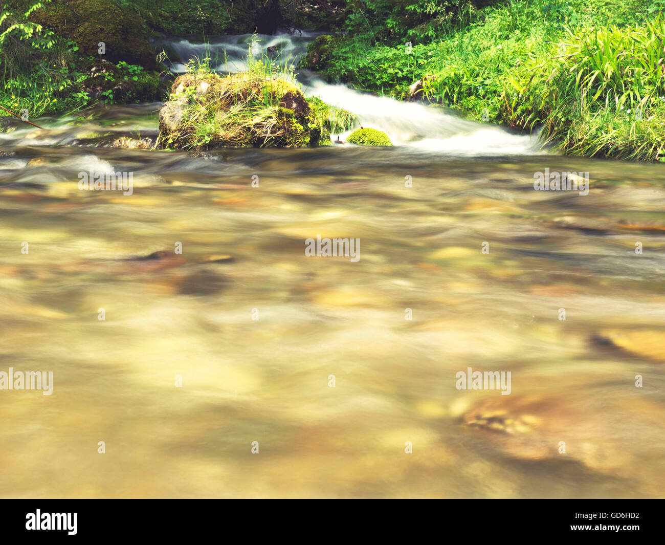 mountain river water flow Stock Photo - Alamy
