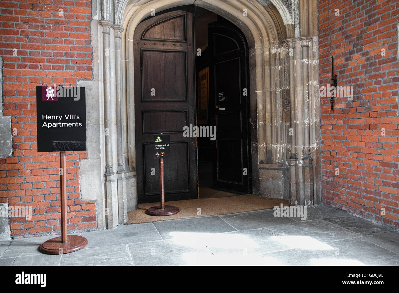Entrance to Henry VIII's apartments at the royal palace of Hampton ...
