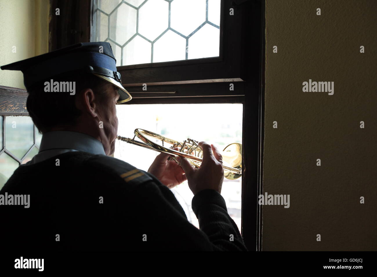 the famous trumpet call at the church of St Mary in the old town of ...