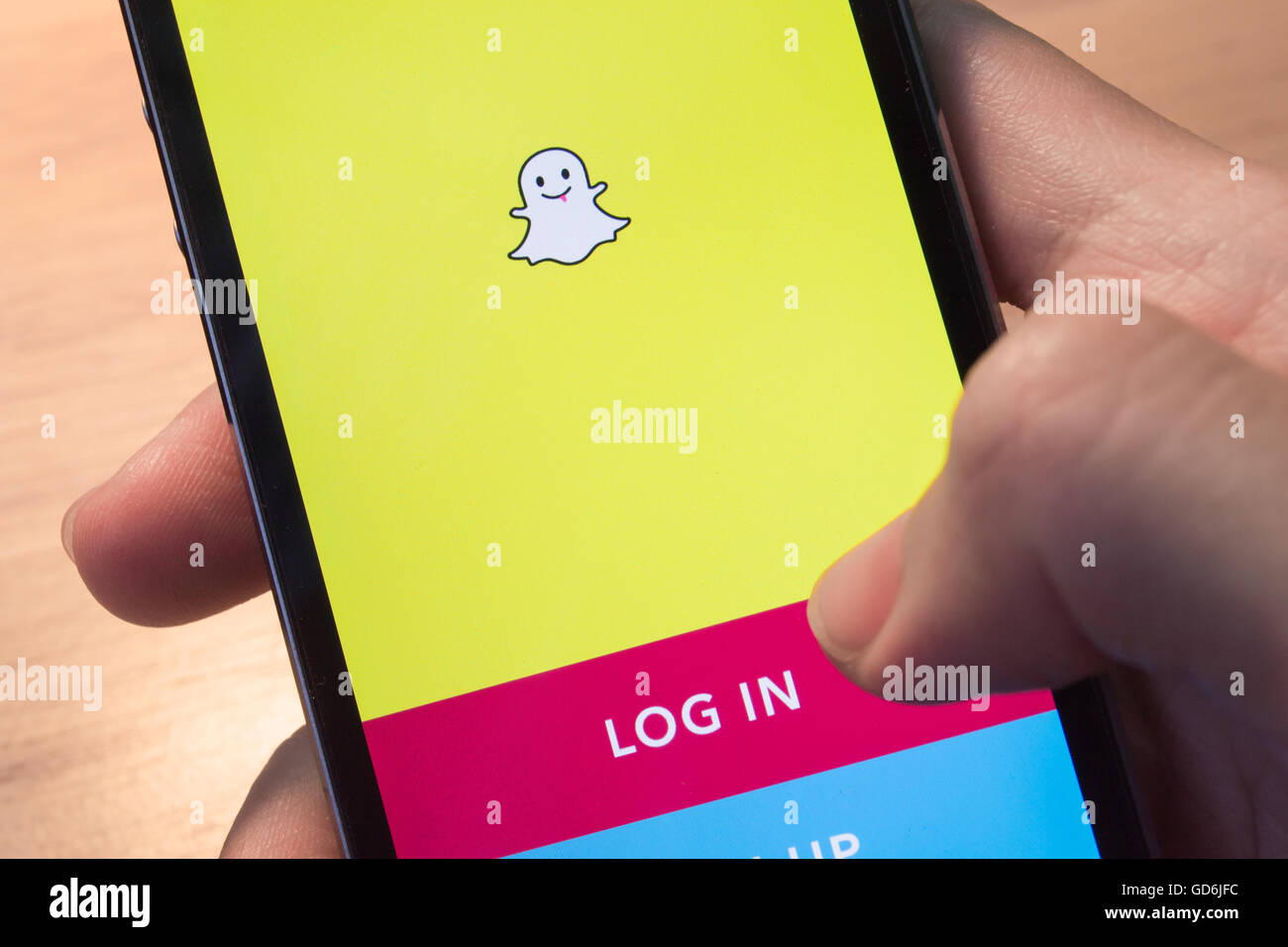 Bangkok, Thailand - June 8, 2016 : Apple iPhone5s showing its screen ...