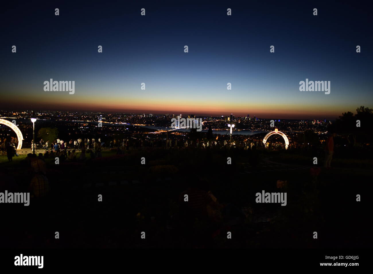 Sunset time of Istanbul Bosphorus Stock Photo - Alamy