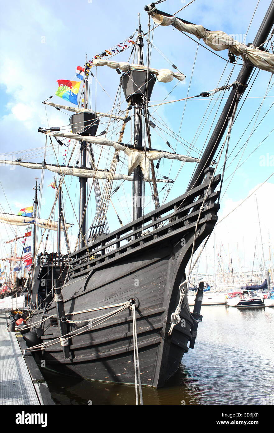 Replica of Nao Victoria, a Spanish carrack that made the first trip ...