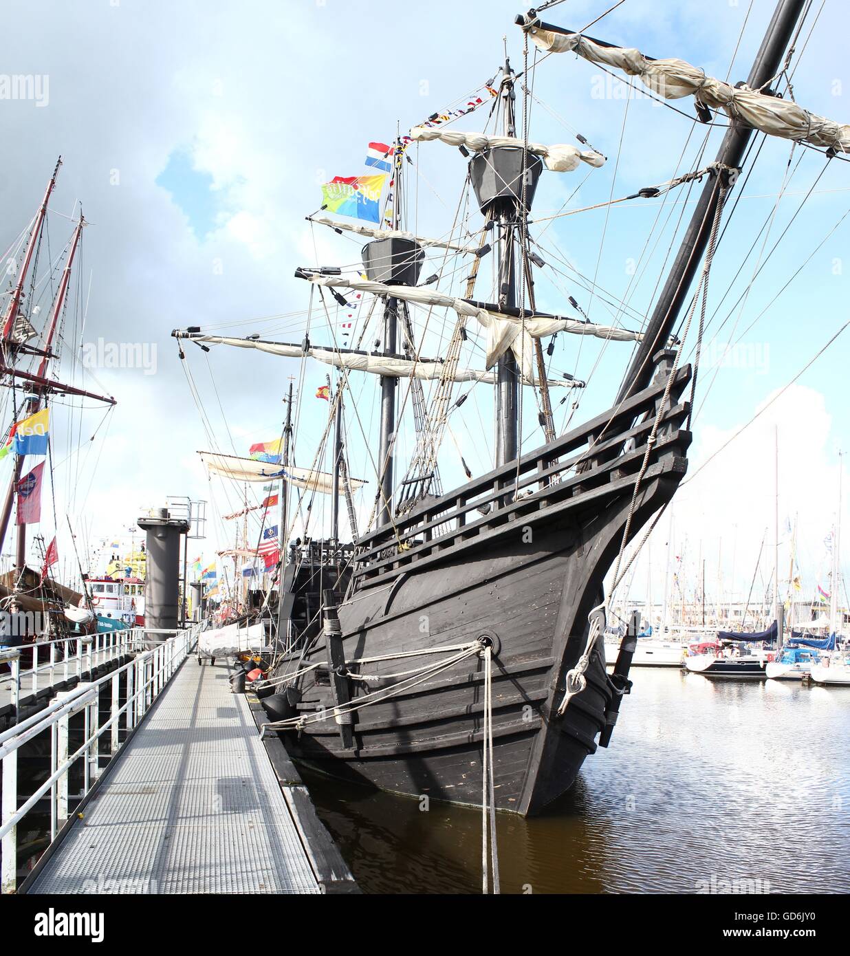 Replica of Nao Victoria, a Spanish carrack that made the first trip ...