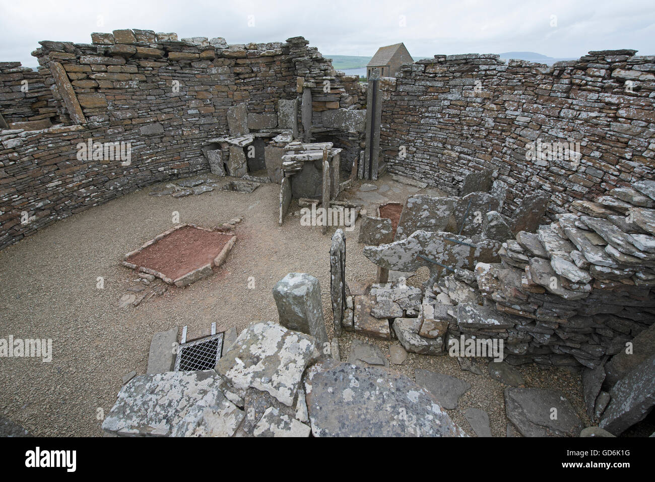 The 200year BC Iron Age Broch of Gurness at Evie on the North coast of ...