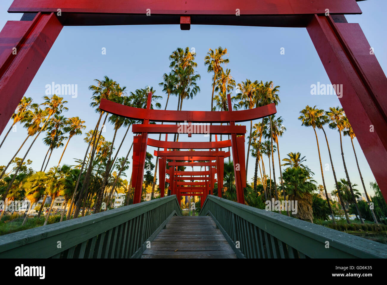 Special bridge at the Echo lake, California Stock Photo - Alamy