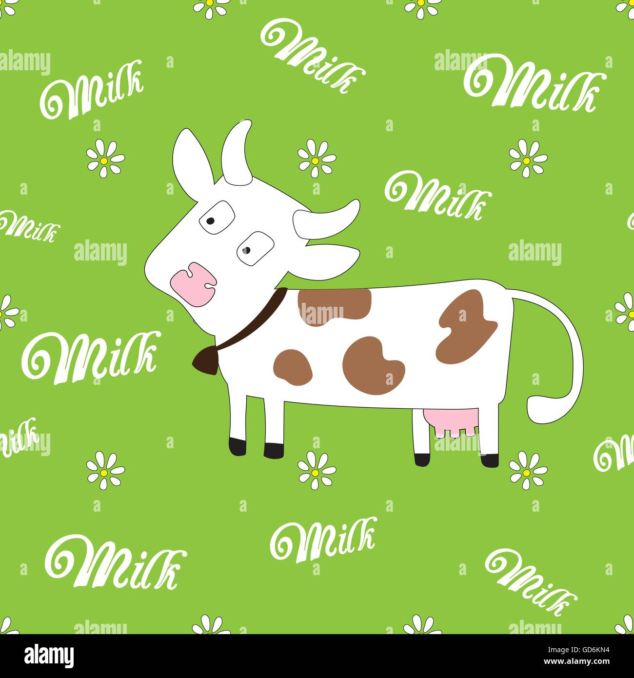 seamless cow pattern vector illustration Stock Vector Image & Art - Alamy