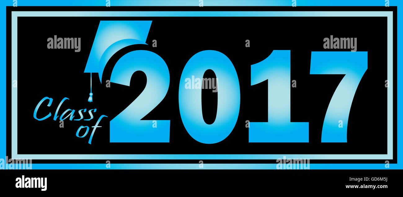 Class 2017 blue logo banner hi-res stock photography and images - Alamy