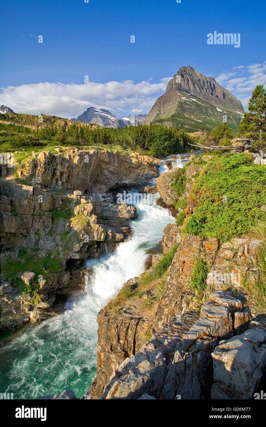 Many Glacier area, Glacier National Park: The Swiftcurrent River ...