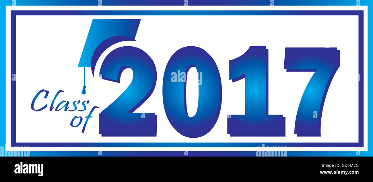 Class 2017 blue logo banner hi-res stock photography and images - Alamy