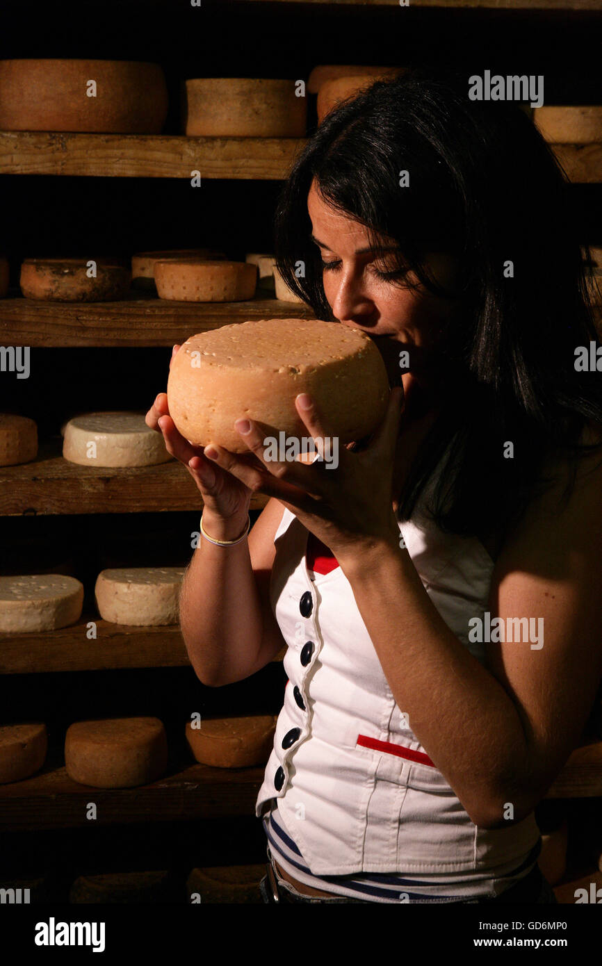 Cheese, Maison Rosset, Rosset house, Aosta Valley, Nus, Italy Stock ...