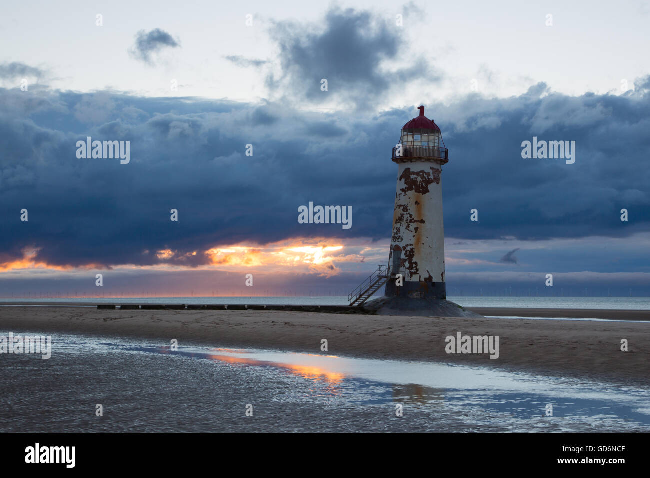 Lighthouse at Talacre, North Wales Stock Photo - Alamy