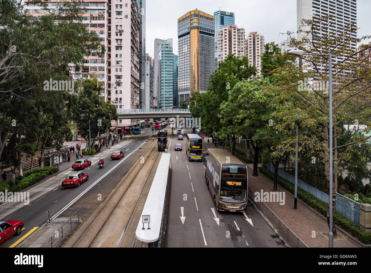 General view along Causeway Road, Hong Kong, China Stock Photo - Alamy