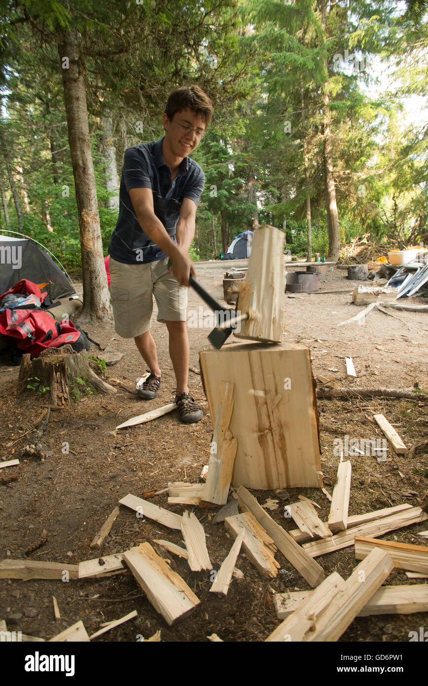 Boy Chopping Wood