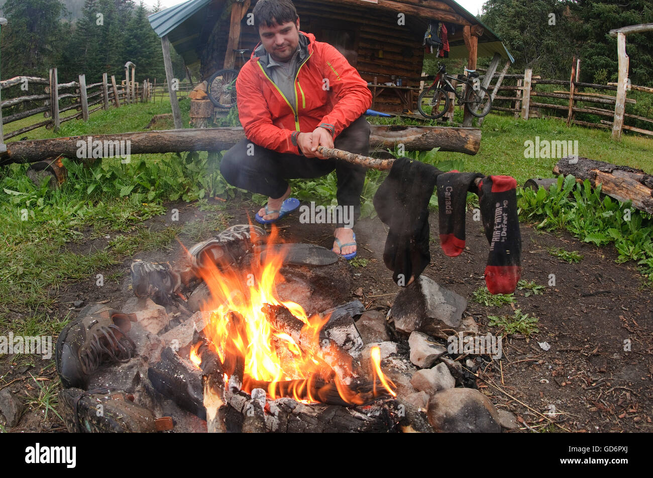 Mountain biking in the South Chilcotin Mountains wilderness. Gold ...