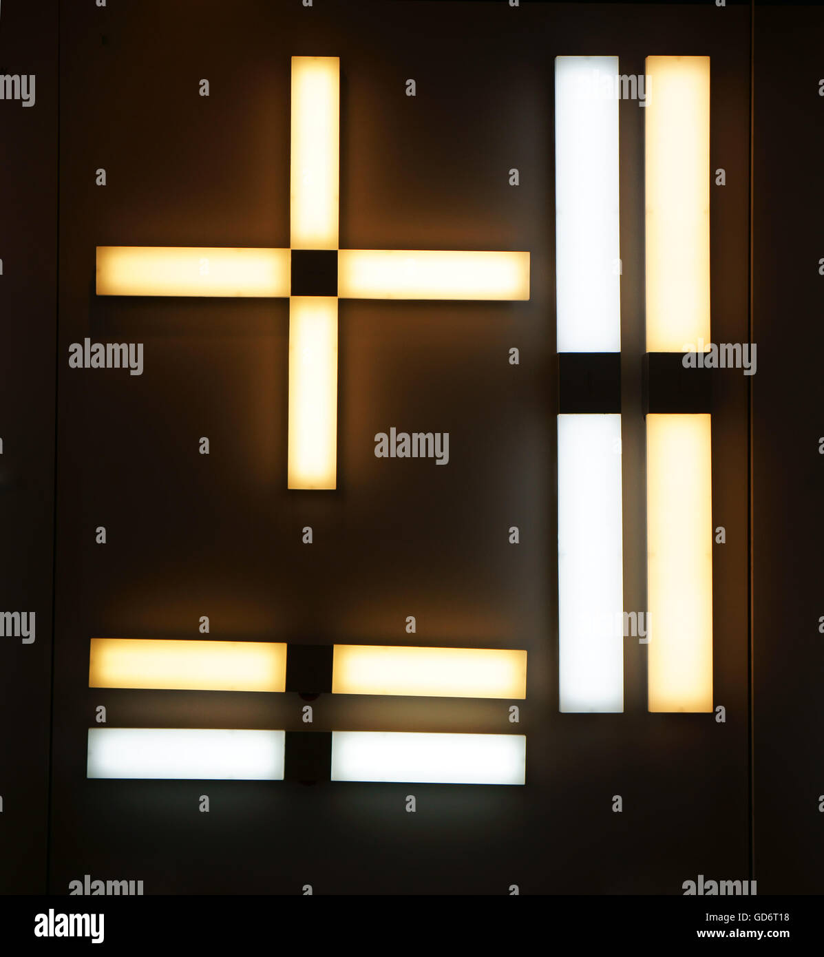 Group of luxury lamp to decor house interior, rectangle light bulb at ...