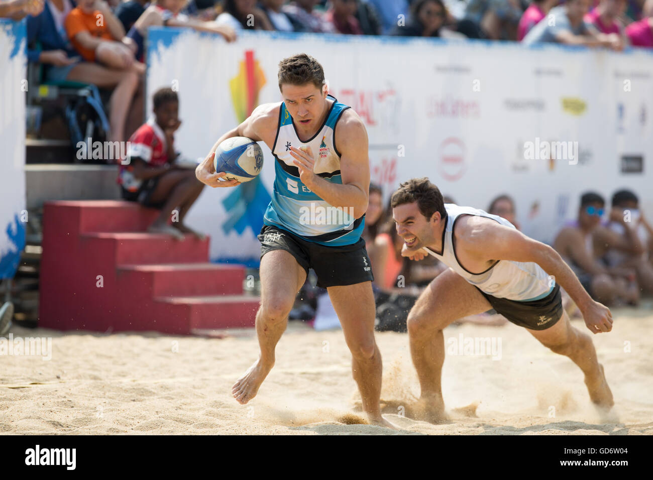 Beach Rugby - Hong Kong Beach 5's 2014 Stock Photo - Alamy