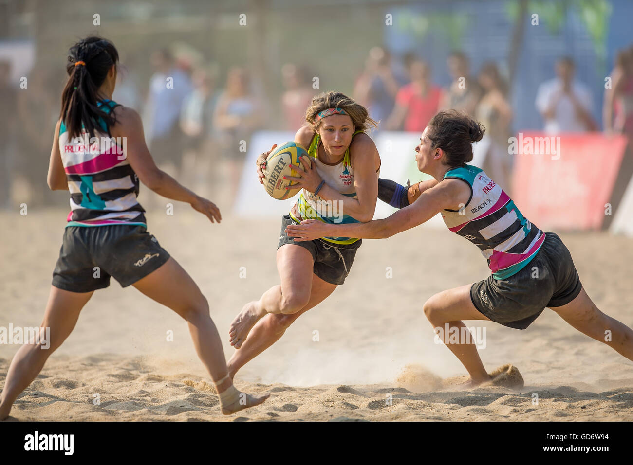 Beach Rugby - Hong Kong Beach 5's 2014 Stock Photo - Alamy