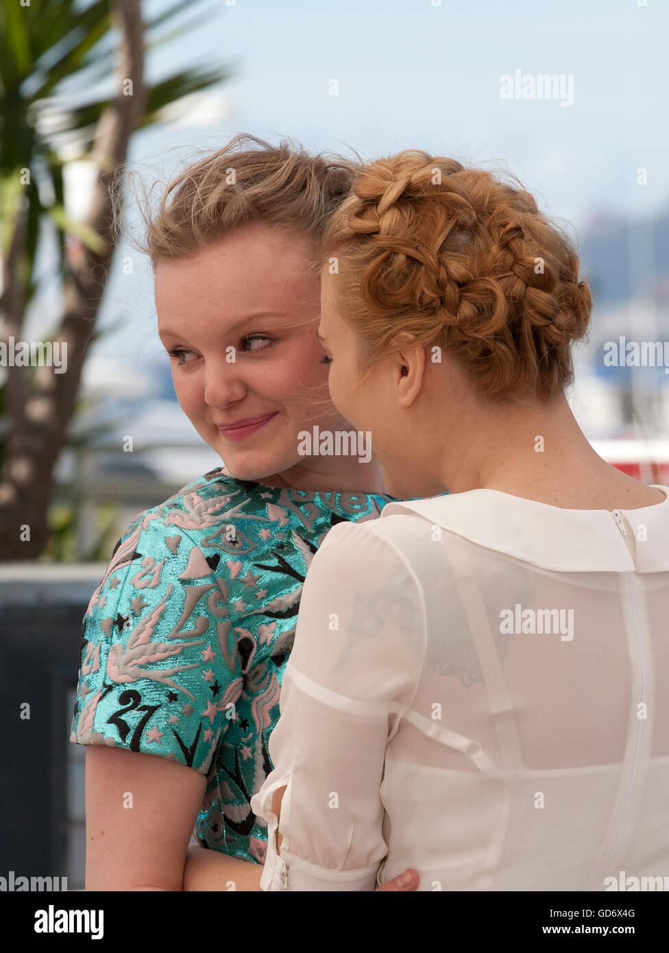 Maria Dragus and Malina Manovici at the gala screening for the film ...