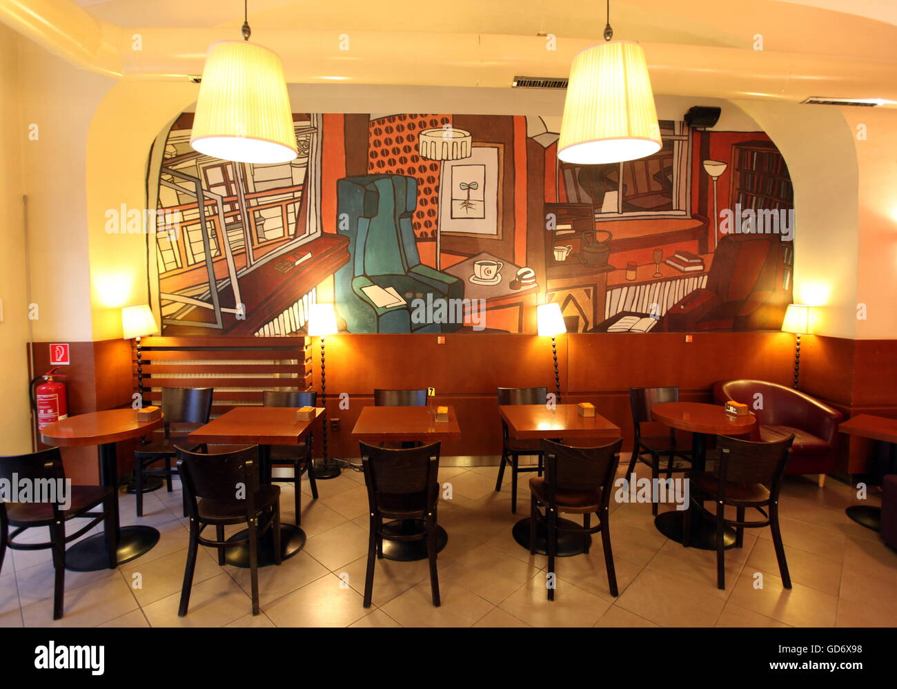 a restaurant and cafe in the old town of the city Bratislava in ...