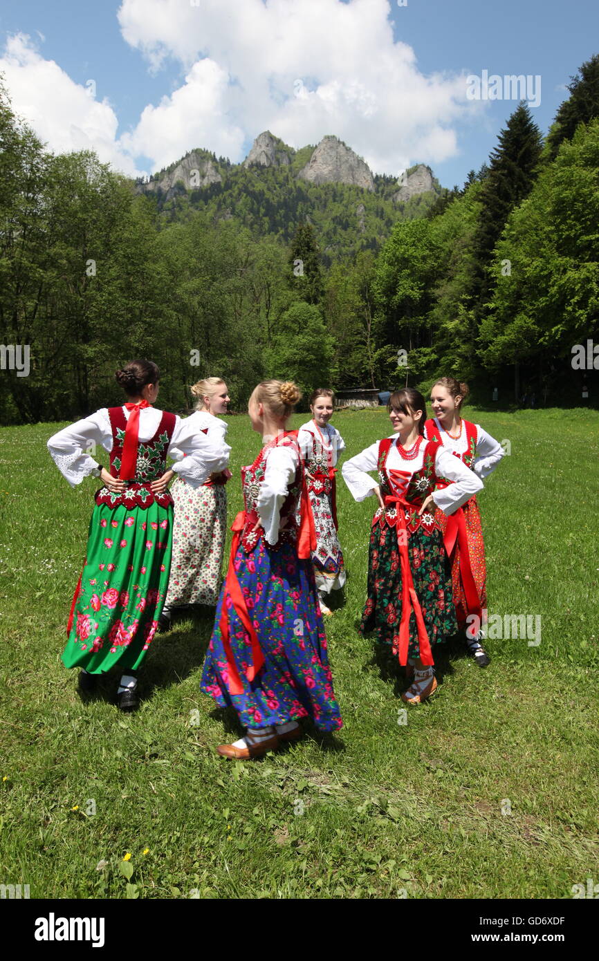 a traditional Folk Festival in the town of Cerveny Klastor in Slovakia ...
