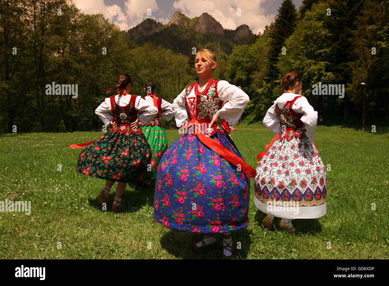a traditional Folk Festival in the town of Cerveny Klastor in Slovakia ...