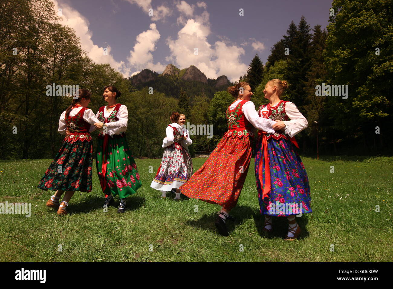 a traditional Folk Festival in the town of Cerveny Klastor in Slovakia in east europe Stock ...