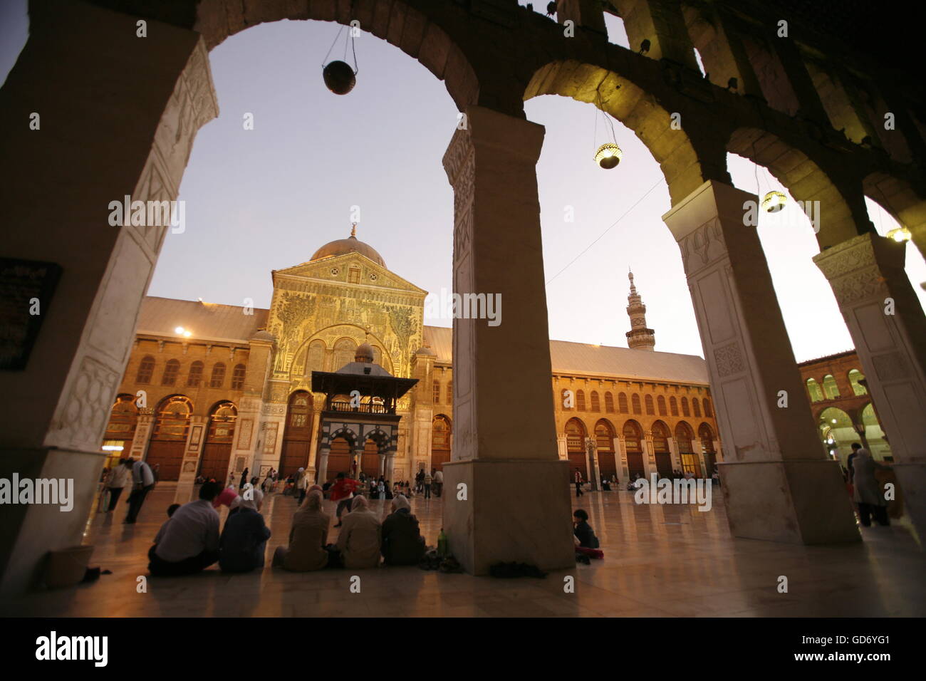 the Umayyad Mosque in the city of Damaskus in Syria in the middle east ...