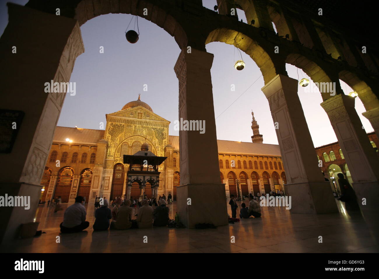 the Umayyad Mosque in the city of Damaskus in Syria in the middle east ...