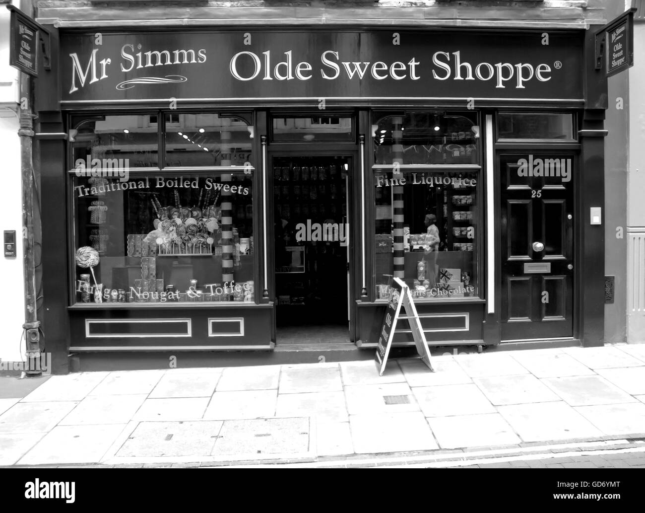 London, Uk - August 17, 2010: outside view of an oldstyle sweet shop in ...