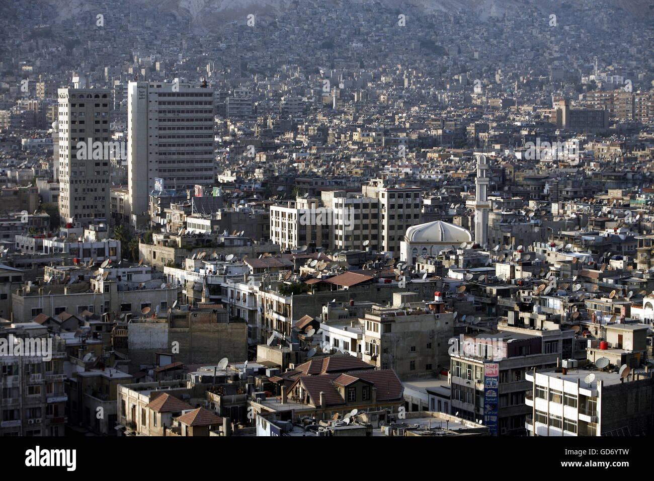 the city centre of Damaskus before the war in Syria in the middle east ...