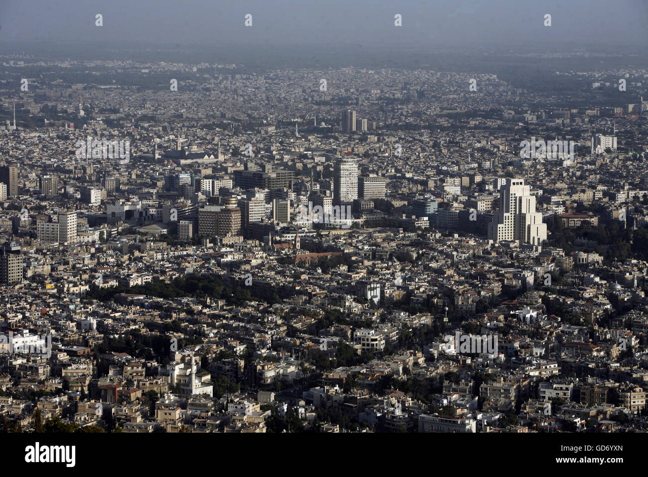the city centre of Damaskus before the war in Syria in the middle east ...