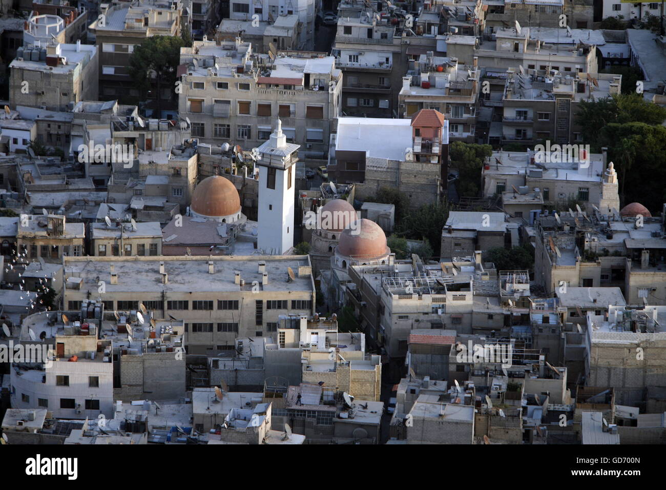 the city centre of Damaskus before the war in Syria in the middle east ...