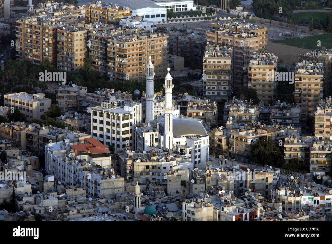 the city centre of Damaskus before the war in Syria in the middle east ...