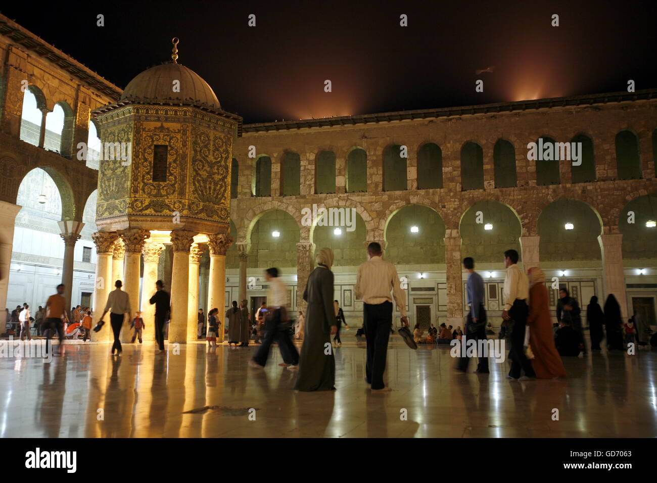 the Umayyad Mosque in the city of Damaskus in Syria in the middle east ...