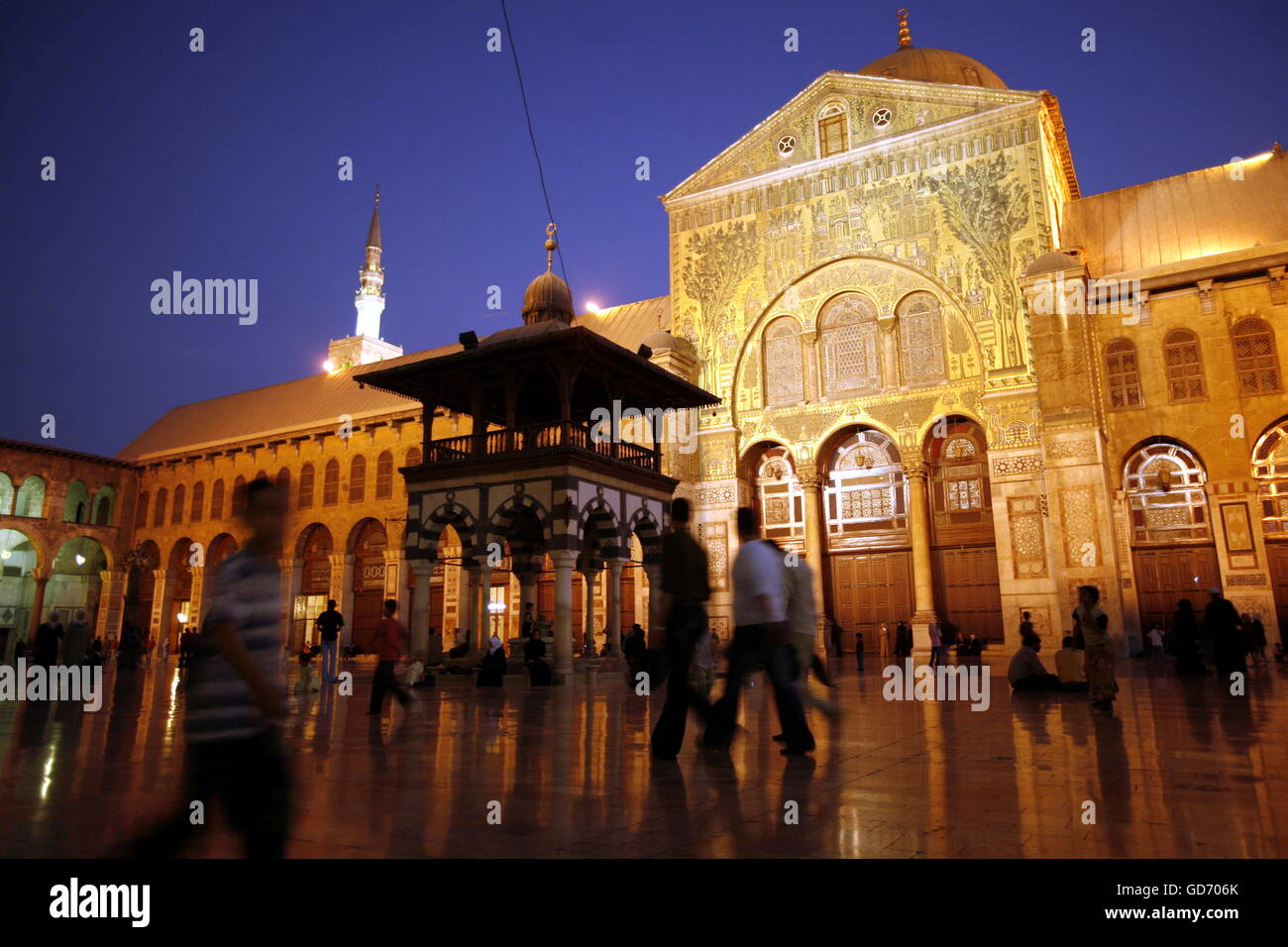 the Umayyad Mosque in the city of Damaskus in Syria in the middle east ...