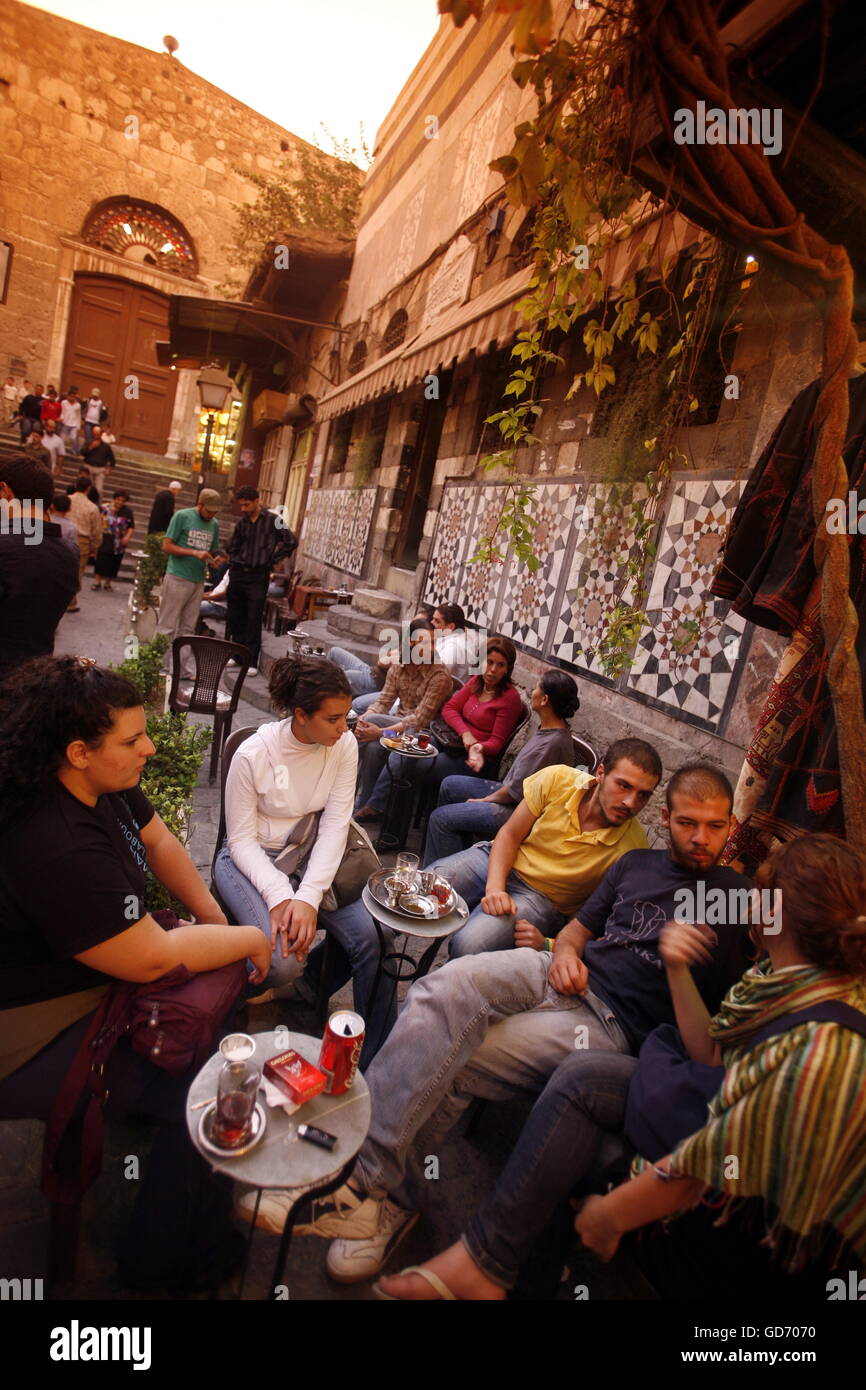 the architecture of a traditional restaurant in the market or souq in ...