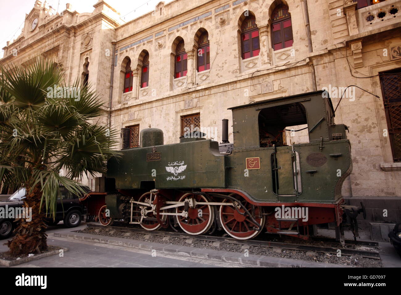 a old train at the Railway Museum in the old town in the city of ...