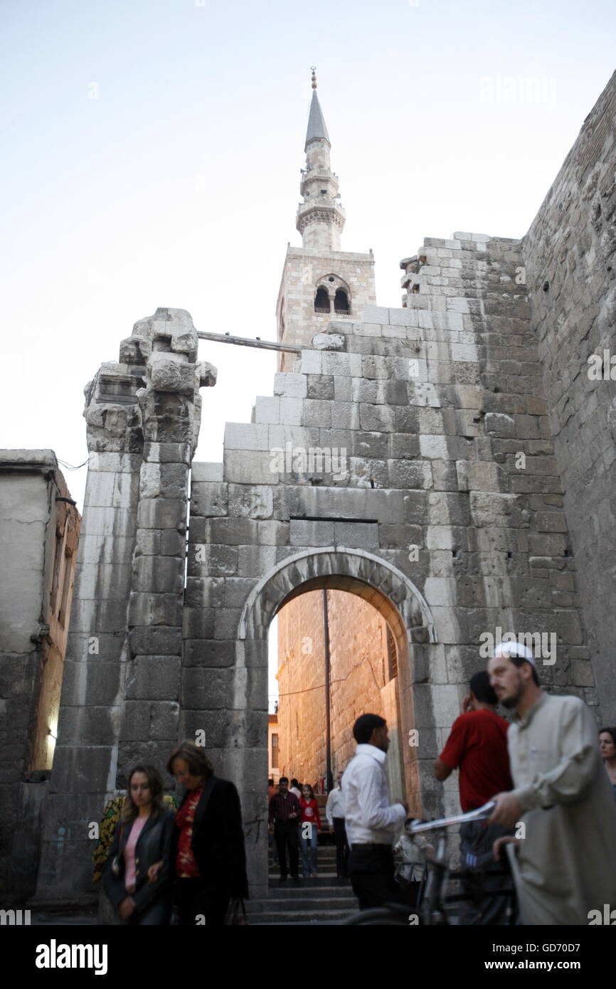 the Umayyad Mosque in the city of Damaskus in Syria in the middle east ...