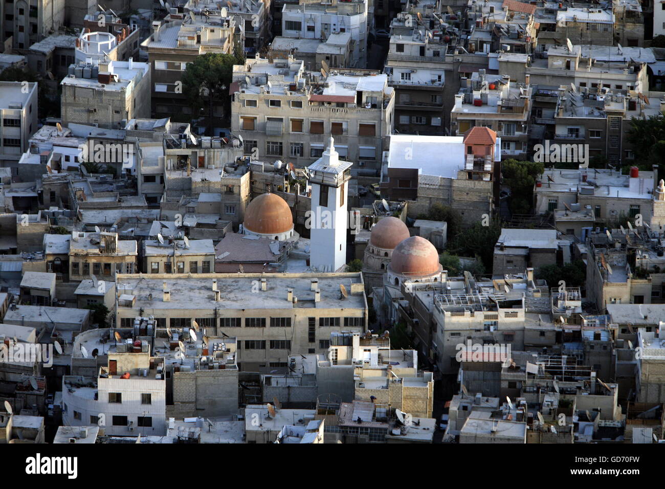 the city centre of Damaskus before the war in Syria in the middle east ...